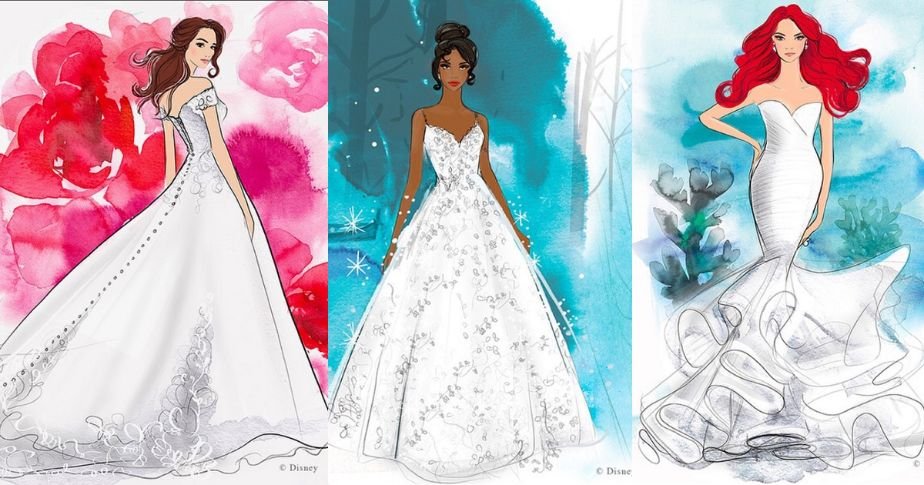 Disney Releases Wedding Gown Designs for Brides to Have Magical ...